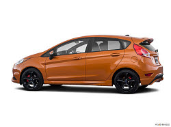 2019 Ford Fiesta ST, Angled side exterior profile, Orange