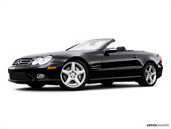 2008 Mercedes-Benz SL-Class SL55 AMG, Front driver side view, Black