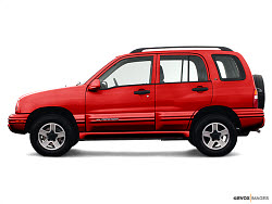 2003 Chevrolet Tracker LT, Driver side door closed, Red